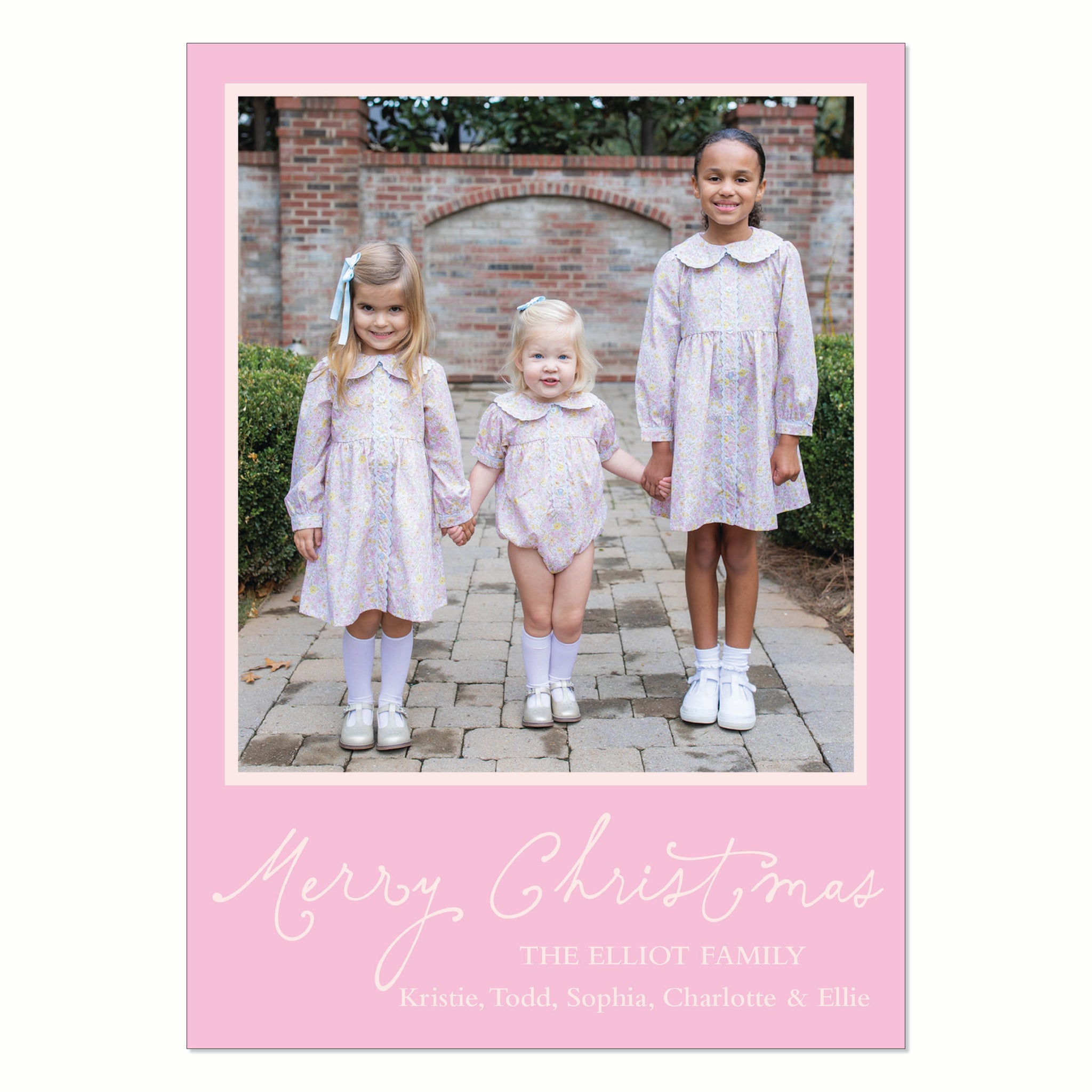 Handwritten Christmas Card Pink – Eldridge Stationers