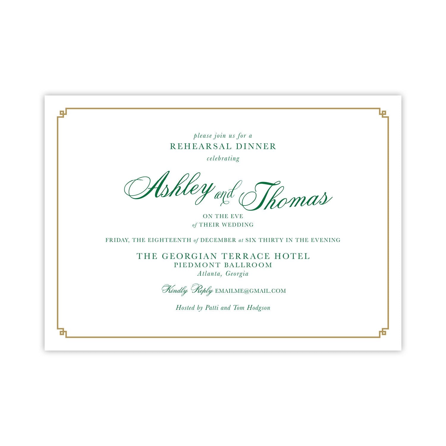 Formal Luncheon Invitation Dinner Invitations Greenvelope.com